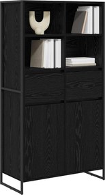 Servírovací skříň Černý dub 81 x 36 x 150.5 cm Kompozitní dřevo 3403034