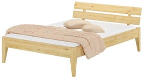 Manželská postel Taranto - masiv borovice, Bílá, 140x200 cm