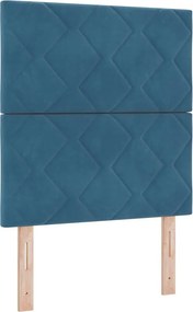 Postel s boxspringem s čelo Tmavě modrá 80 x 200 cm samet 3344973