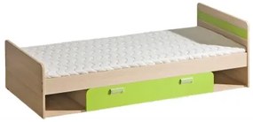 Dětská postel LIMO s úložným prostorem zelená