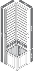 Tchibo - Modul zástěny s truhlíkem »Elin« - barva: černá