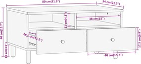 vidaXL Konferenční stolek 80x54x40 cm masivní mangovníkové dřevo [356904] Barva: Černá