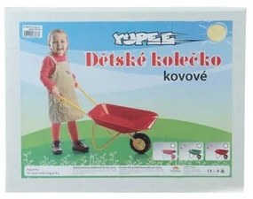 Teddies Plechové kolečko Yupee velké červené 78x40x32cm v krabici