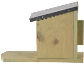 Krmítko pro veverky Ema, 19x12,5x25,5 cm, dřevo/kov, hnědá