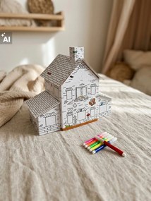 Sinsay - DIY sada na sestavení a vybarvení domečku - vícebarevná
