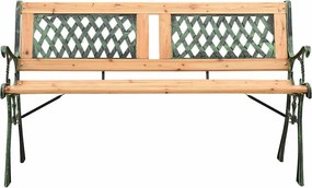 Zahradní lavice 122 cm litina a masivní jedlové dřevo 312033