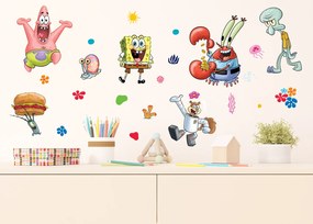 Dětská samolepka na zeď Spongebob Bikini Bottom | 30 x 30 cm | DDKS3951