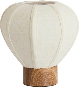 Krémová kovová stolní lampa s textilním stínidlem (výška 23,5 cm) Kyzo – Light &amp; Living