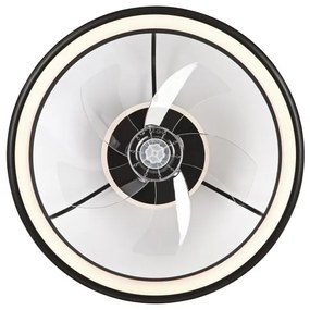 LED Stropní svítidlo s ventilátorem FARGO LED/37W/230V černá + DO