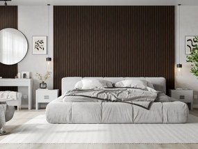 Mexen Lam-F, akustické stěnové lamely 275 × 30 cm, plstěný podklad 8 mm, technická dýha, eben hnědý, S105-275307-3015-022