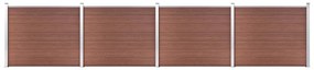 Set plotového dílce WPC 699 x 146 cm hnědý 3070453