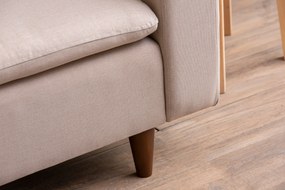 Hanah Home Rohová pohovka LUNGO krémová