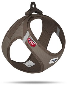 CURLI Postroj pro psy se sponou Manšestr Brown XS, 3-5 kg