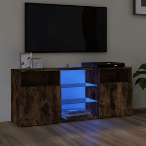 vidaXL TV skříňka s LED osvětlením 120x30x50 cm [804301] Barva: kouřový dub