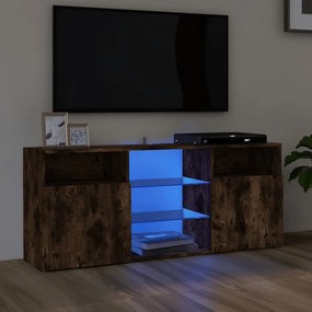 vidaXL TV skříňka s LED osvětlením 120x30x50 cm [804301] Barva: bílá s vysokým leskem