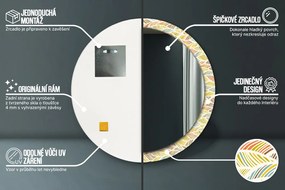 Kulaté dekorativní zrcadlo Abstraktní fi 100 cm