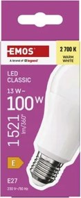 Emos lighting LED žárovka Classic A60 / E27 / 13 W (100 W) / 1521 lm / teplá bílá 1525733281