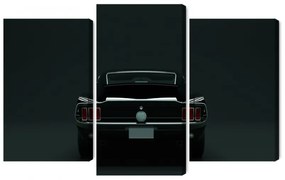 Vícedílný obraz Vintage Černé Svalové Auto Nedostatek Nedostatek Přírodní plátno 60x40