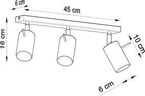 Sollux Lighting Stropní svítidlo RING 3 chrom