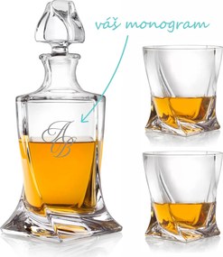 Pískovaný whisky set Hermes (1+2)