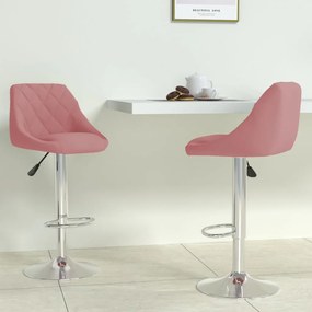 Barové židle 2 ks růžové samet,  335310