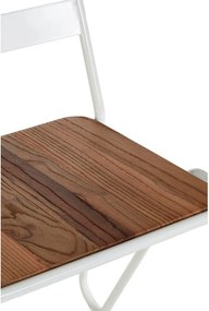 Bílá/v přírodní barvě jídelní židle z jilmového dřeva District – Premier Housewares