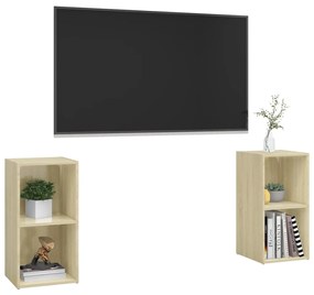 vidaXL TV skříňky 2 ks dub sonoma 72 x 35 x 36,5 cm kompozitní dřevo