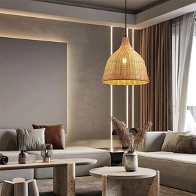 Toolight Natural, stropní závěsné svítidlo 1xE27 APP1647-1CP, přírodní hnědá, OSW-05115