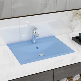 Luxusní umyvadlo otvor na baterii světle modré 60x46cm keramika 147022