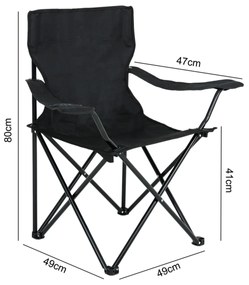 Kempingová židle ANTER černá