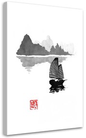 Gario Obraz na plátně Loď na jezeře - Péchane Rozměry: 40 x 60 cm