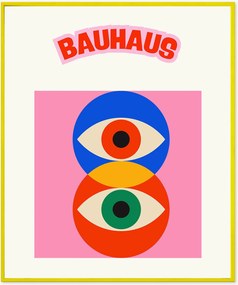 Zarámovaný digitální tisk Bauhaus Pink Eye