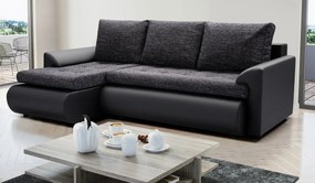 Casarredo - Komfort nábytek Rohová sedací souprava KONRADA rozkládací s úložným prostorem, Soft 11/Lawa 17 | Umístění rohu: roh na pravé straně