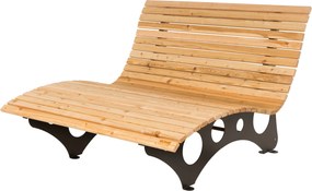 Home Deluxe Dřevěné vlnité lehátko Taiga (150 cm)