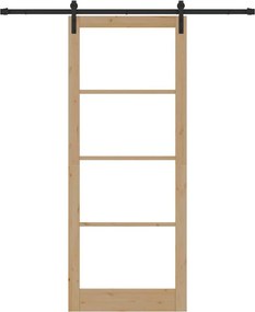 Posuvné dveře ORKDAL Přirozená a černá 93 x 232 cm 3331871