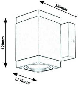Rabalux - Venkovní nástěnné svítidlo 1xGU10/35W/230V IP54