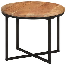 vidaXL Konferenční stolek 45x45x35 cm masivní akáciové dřevo a železo