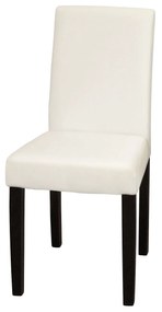 Židle PRIMA bílá/hnědá
