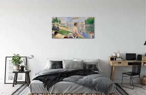 Obrazy na plátně Art pláž na jezeře 100x50 cm