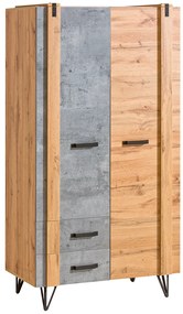 Šatní skříň Lorinda (dub wotan + beton milenium). 1040760