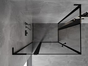 Mexen Mist L Duo sprchový kout otevírací 110 x 90 cm, černý rámeček, černý - 8A4L-110L-090P-70-70