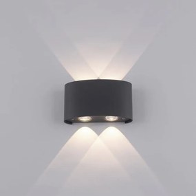 PN 9487-13 CARLO LED nástěnná lampa, 4 bodové, antracit, venkovní i vnitřní, dekorativní 3000K - PAUL NEUHAUS