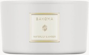 Ručně vyráběná vonná svíčka se třemi knoty Waterlily & Amber (neroli, růže, santalové dřevo)