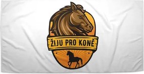 Sablio Ručník Žiju pro koně - 70x140 cm