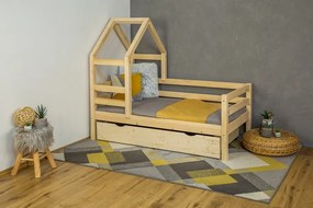 MAXIDO Dětská domečková postel  Dora s přistýlkou 200x140 přírodní