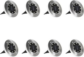 Solární světlo k zapíchnutí do země 8 ks LED RGB barva 315695