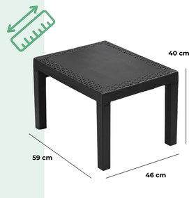 Zahradní set FOREST, 3-dílný, antracitová I.P.A.E-Progarden