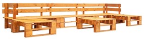 4dílná zahradní sedací souprava z palet dřevo medově hnědá,  277465