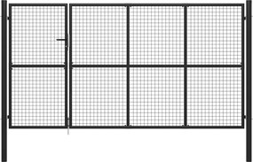 vidaXL Marketos Zahradní brána ocelová 350 x 175 cm antracitová
