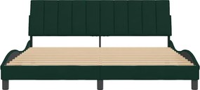 Rám postele bez matrace Hanko tmavě zelená 180 x 200 cm samet 3207864